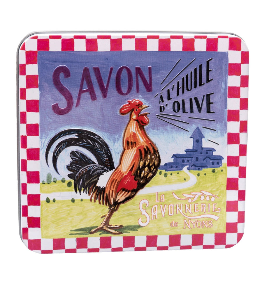 Four Provençal Bar Soaps in Large French Coquerel Tin 4 x 100g
