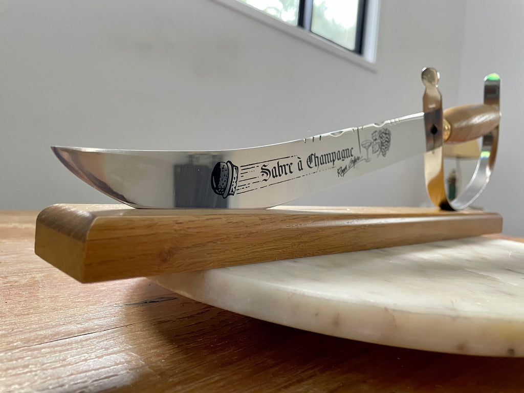 Traditional French Champagne Sabre and stand
